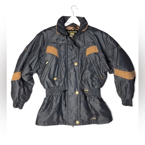 Descente | Jackets & Coats | Vintage Descente Embroidered Grey And ...